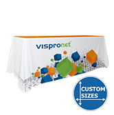 Custom Tablecloths | Trade Show Table Covers | Free Shipping
