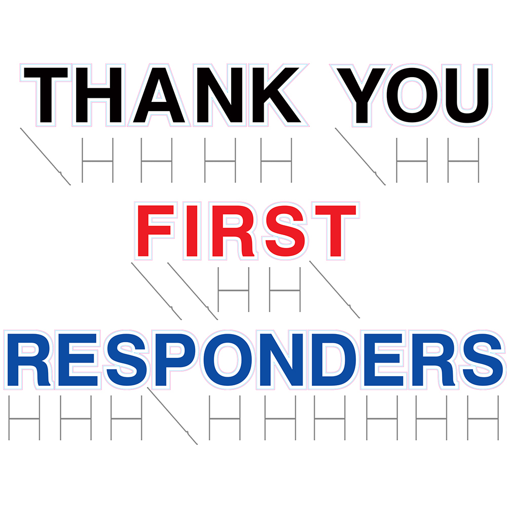 Thank You First Responders Yard Letters | Free Shipping | VPN