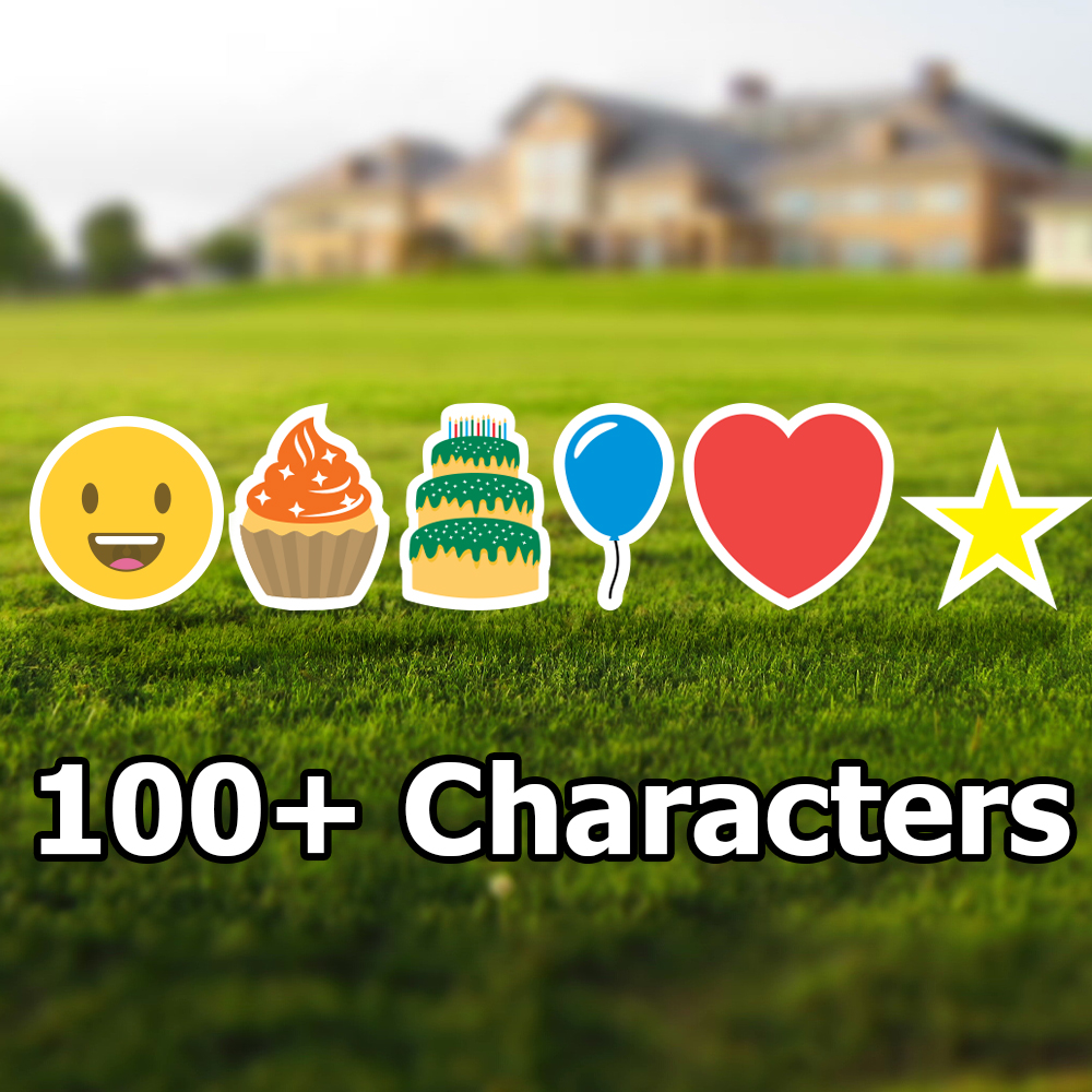 Emoji Yard Signs | Free Shipping | Vispronet