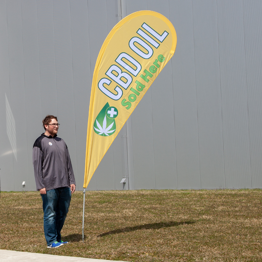 CBD Feather Flag | Low Prices + Free Shipping | Vispronet