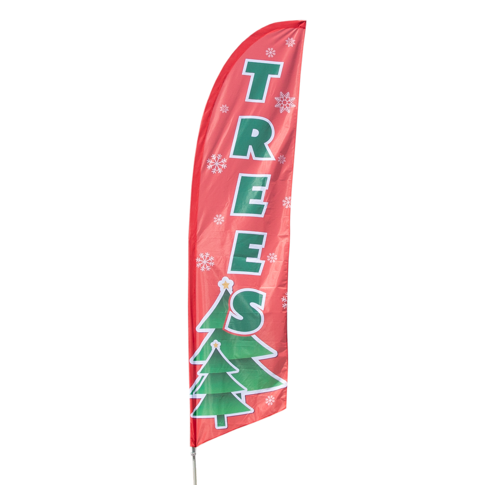 Christmas Trees Feather Flag | Free Shipping | Vispronet