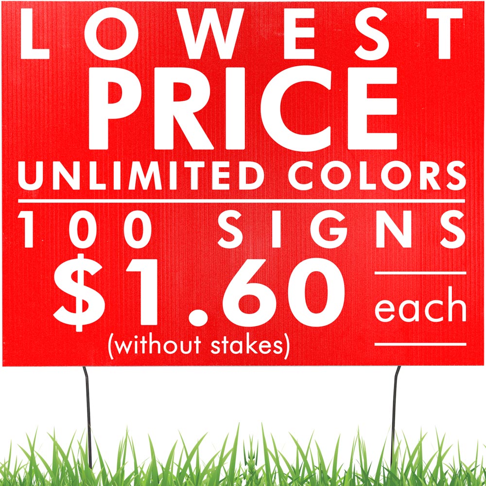 Corrugated Signs Cheap