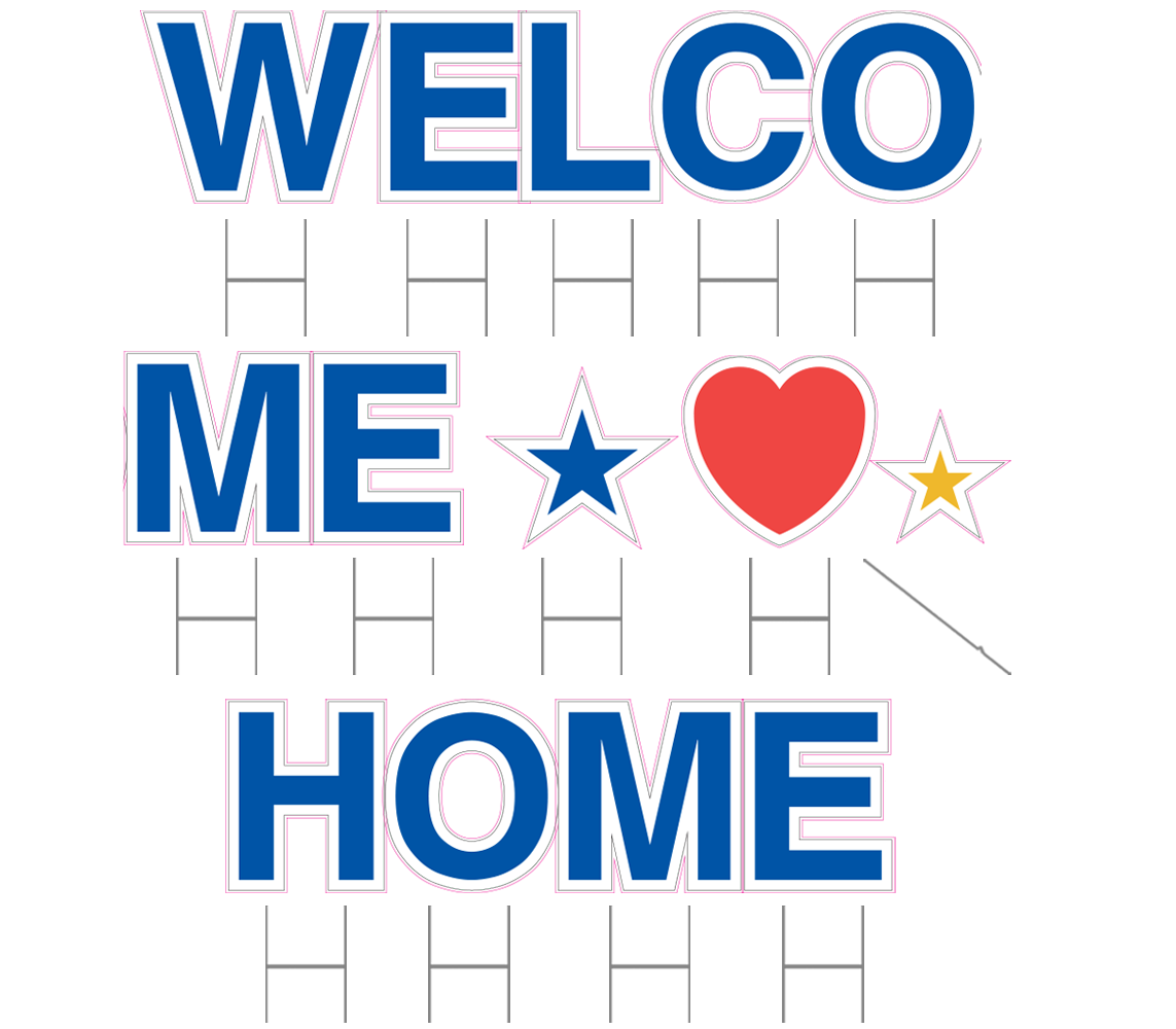 Welcome Home Yard Sign Letters Set | Vispronet