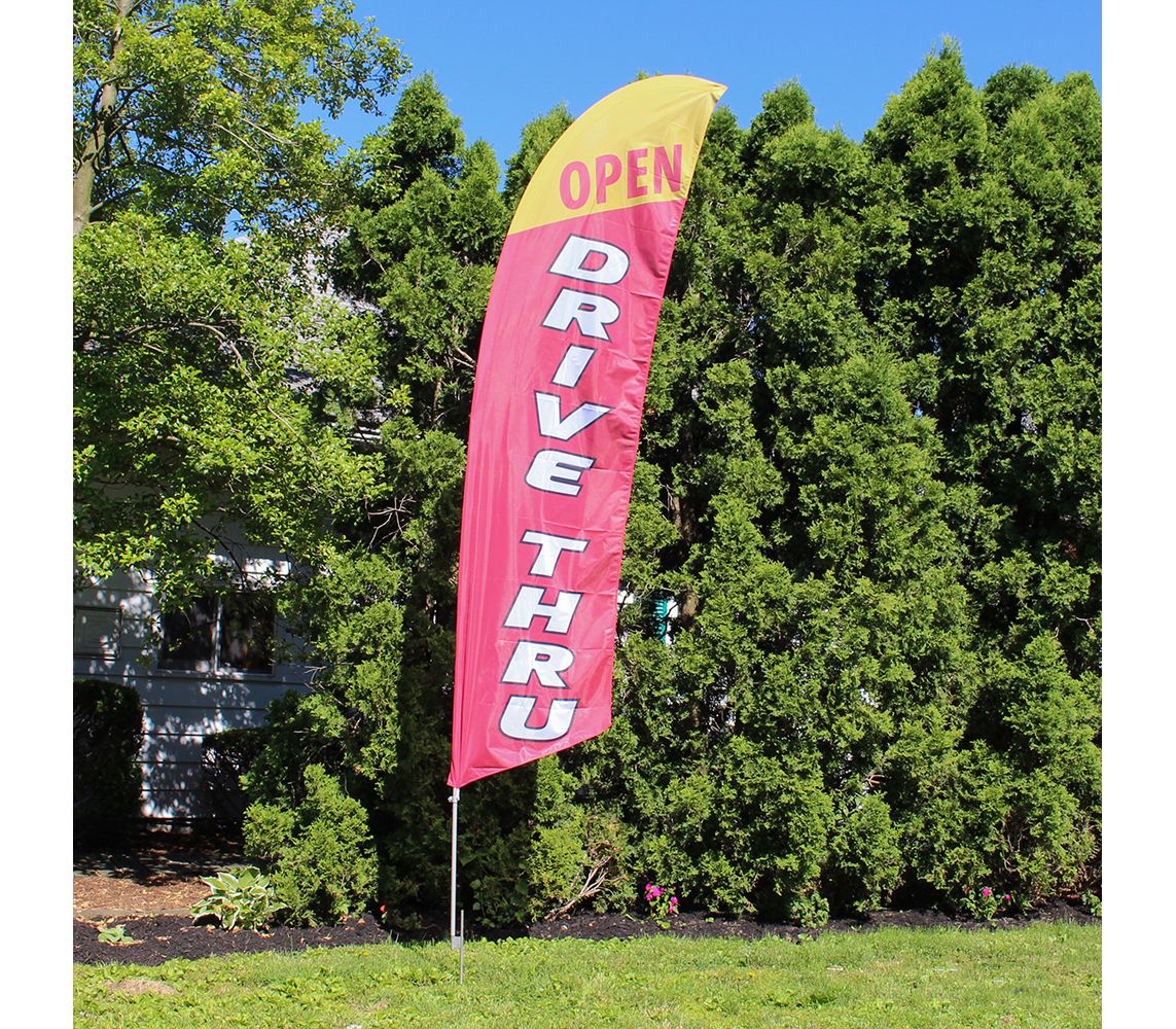 Drive Thru Feather Flag Kit | Free Shipping | Vispronet