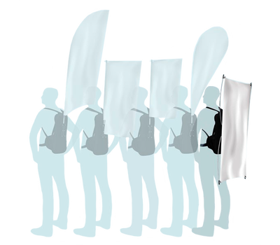 Promotional Backpack Banner for Walking Advertising & Marketing