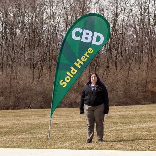 CBD Feather Flag | Low Prices + Free Shipping | Vispronet