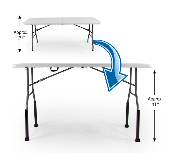 Folding Table Leg Risers & Extenders | Vispronet