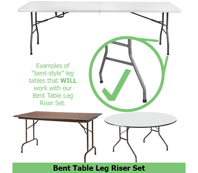 Folding Table Leg Risers & Extenders | Vispronet