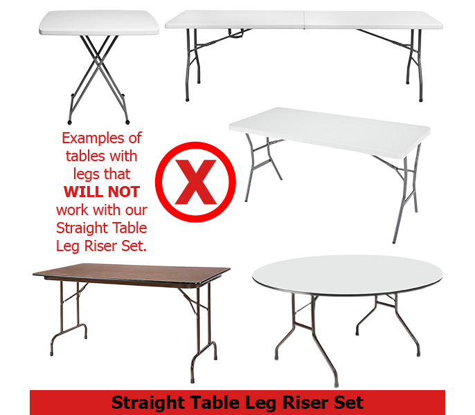 Folding Table Leg Risers & Extenders | Vispronet