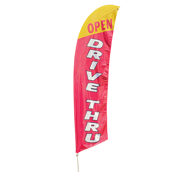 Drive Thru Feather Flag Kit | Free Shipping | Vispronet