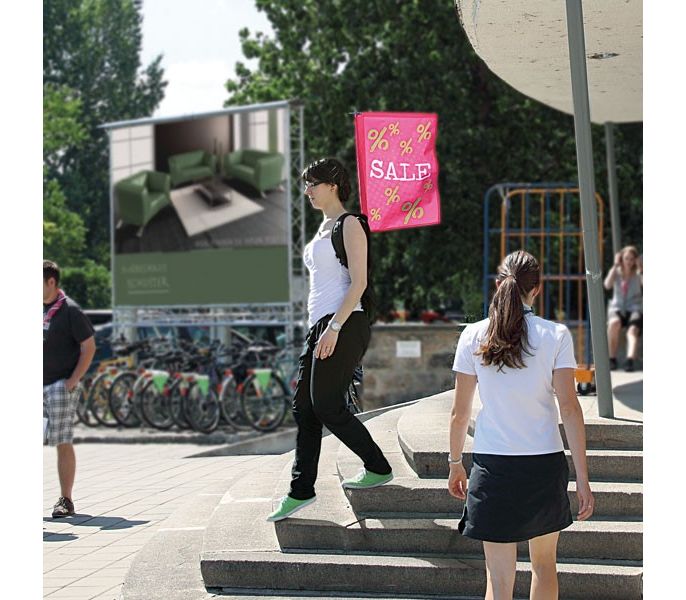 Promotional Backpack Flag for Walking Advertising & Marketing